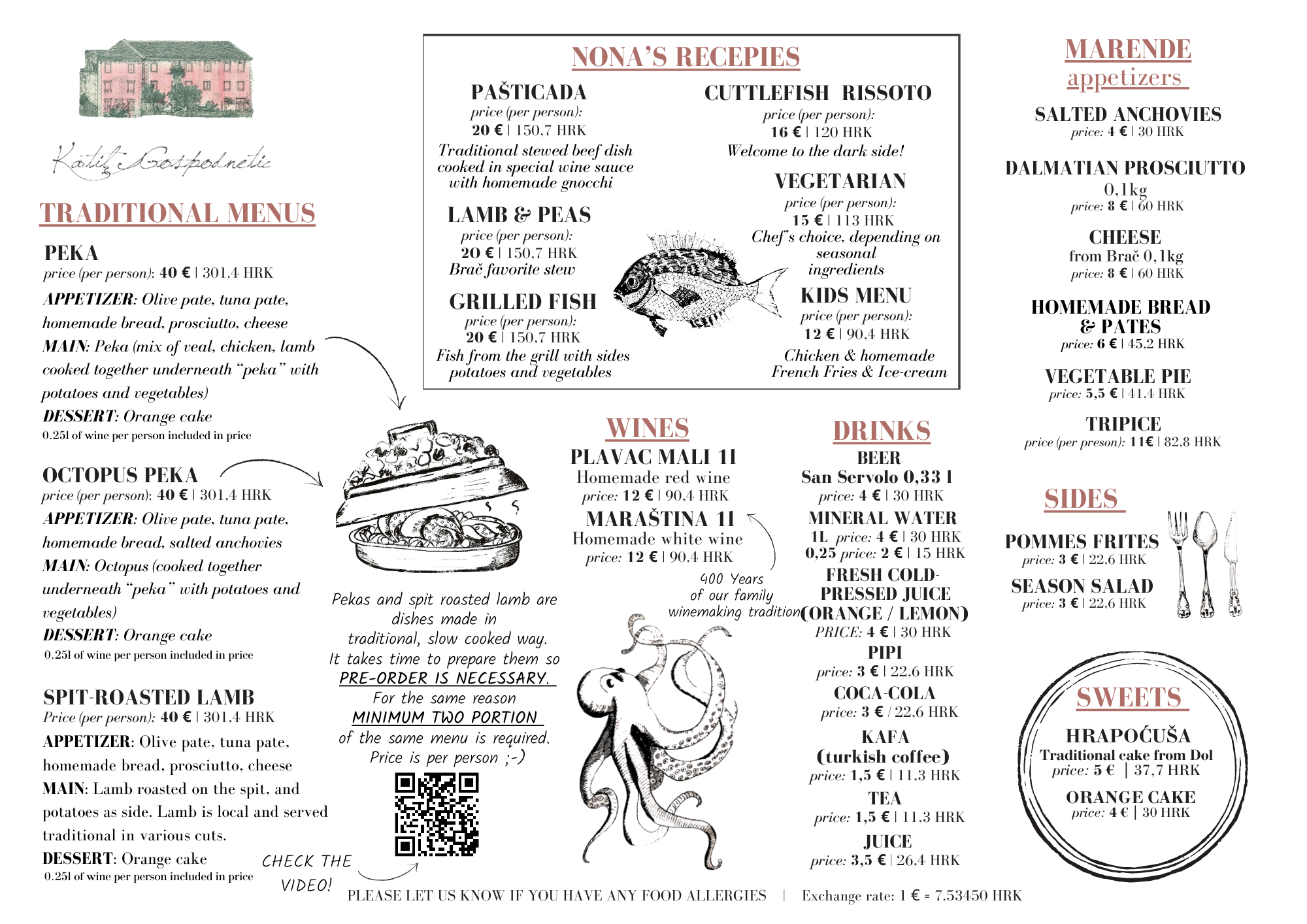 JELOVNIK/MENU – Agroturizam Kaštil Gospodnetić